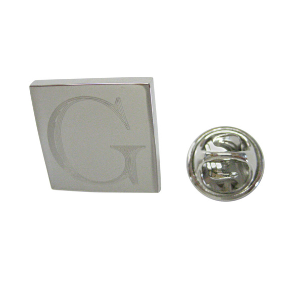 Kiola Designs | Accessories | Letter G Etched Monogram Pendant Lapel ...